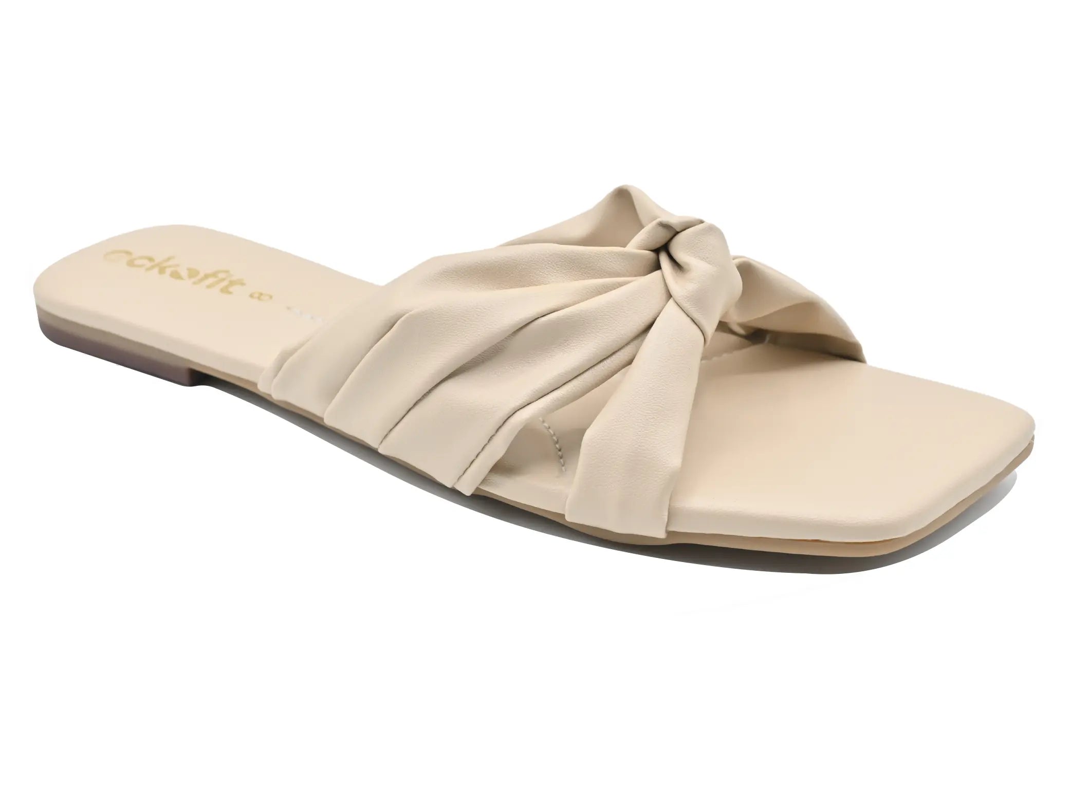 Flat Ladies Slipper Formal Beige – Classic and Fashionable – Eckofit